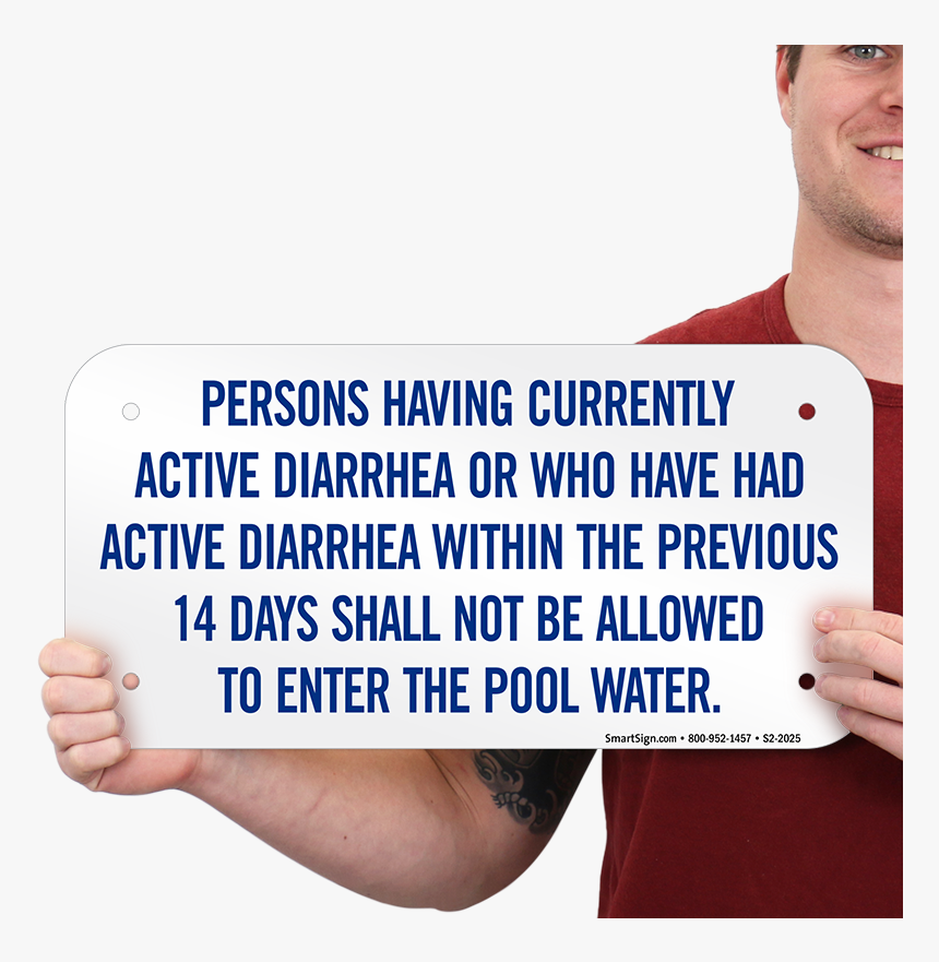 Person Having Diarrhea Not Allowed Pool Sign - People With Diarrhea Not ...