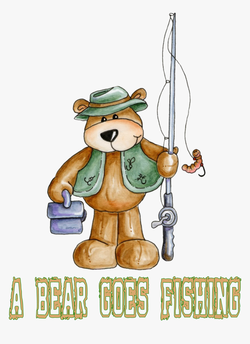 Bear Fishing Cartoon, HD Png Download , Transparent Png Image - PNGitem
