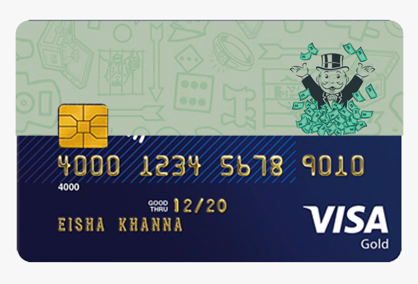 Monopoly Money Splash Credit And Debit Card Sticker - Visa Card, HD Png ...