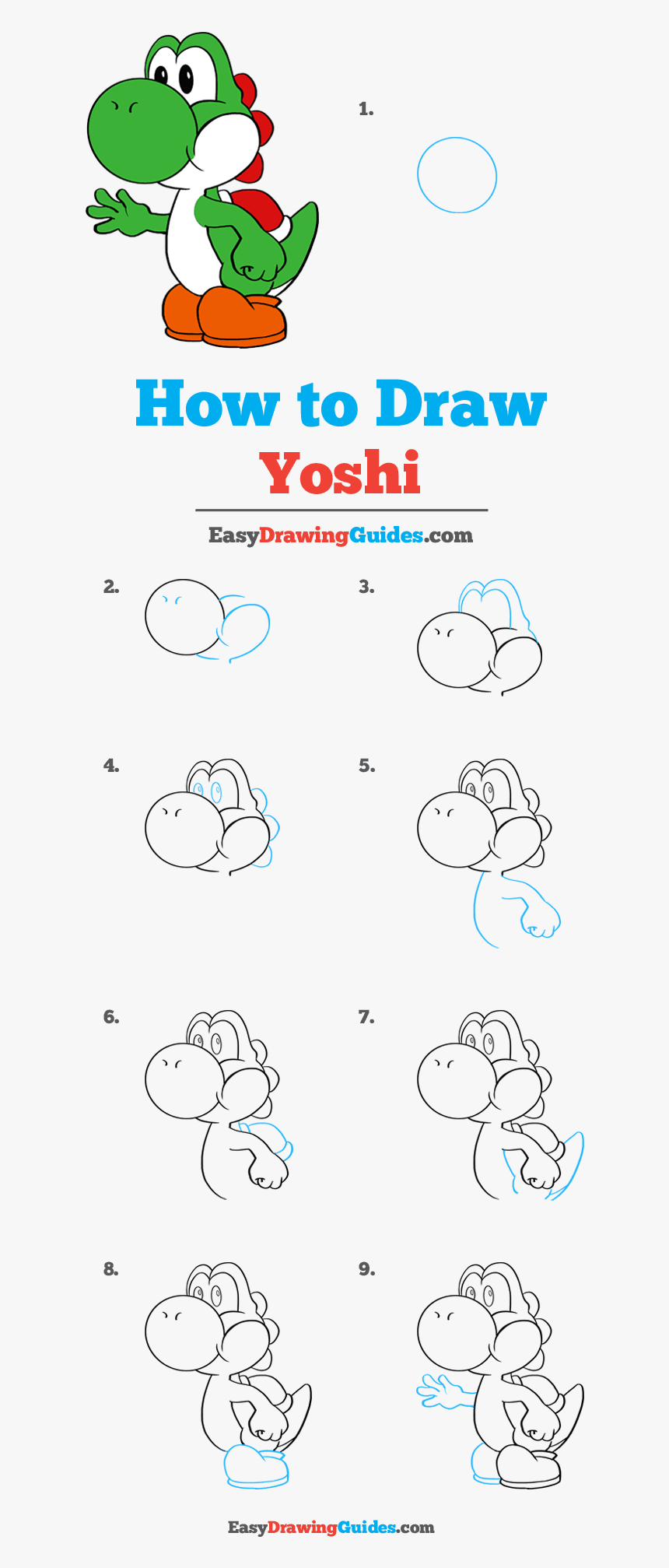 How To Draw Yoshi - Line Art, HD Png Download , Transparent Png Image ...