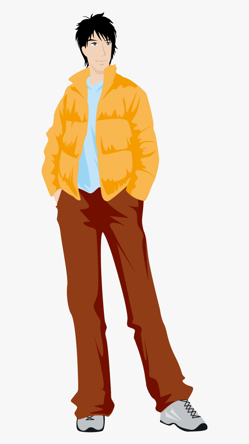 Wearing A Jacket Of Handsome Guy Png Download - Men Model Clipart Png ...
