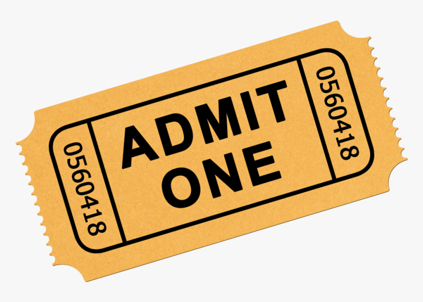 Collection Of Transparent - Transparent Ticket Clipart, HD Png Download ...