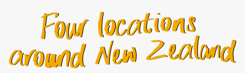 Four Locations Around New Zealand - Calligraphy, HD Png Download ...
