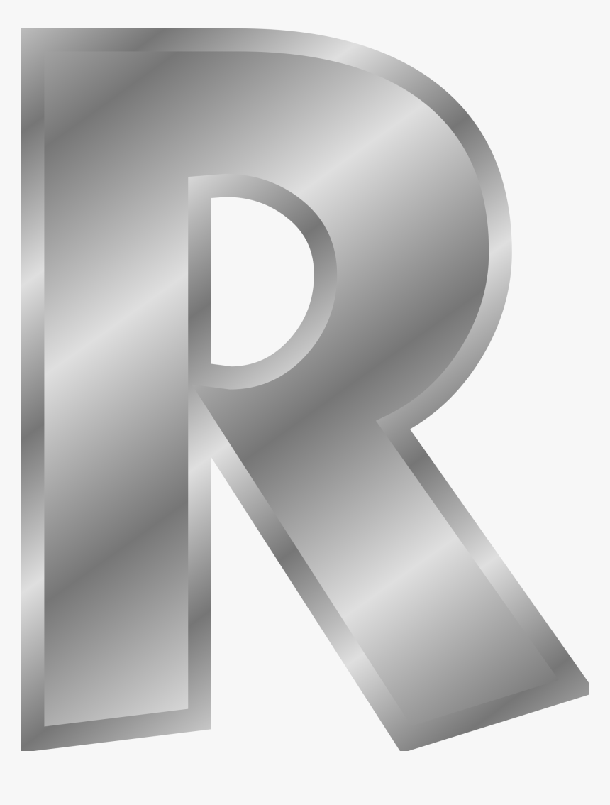 Silver Letters Png - Letter R In Gold, Transparent Png , Transparent ...
