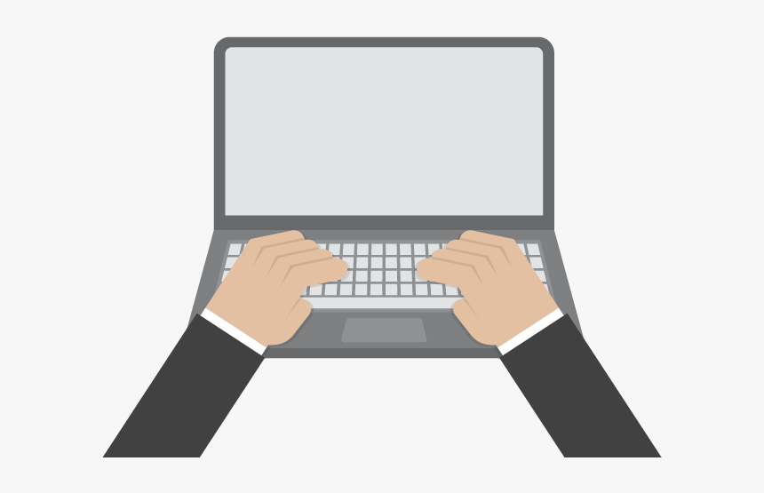 Laptop Clipart Typing - Typing On Computer Clipart, HD Png Download ...