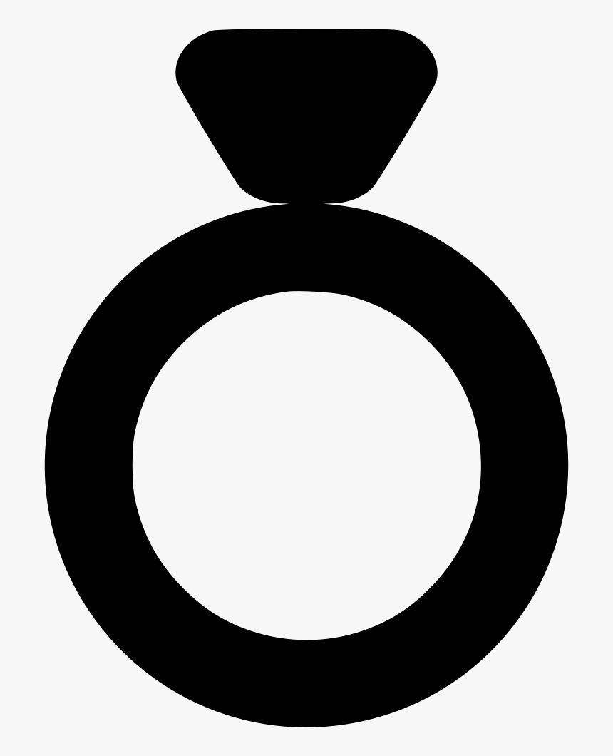 Facebook Clipart Black Ring - Diamond Ring Silhouette, HD Png Download ...