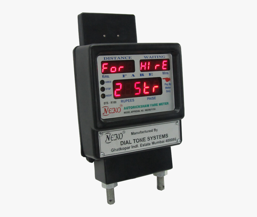 Auto Rickshaw Fare Meter, HD Png Download , Transparent Png Image - PNGitem