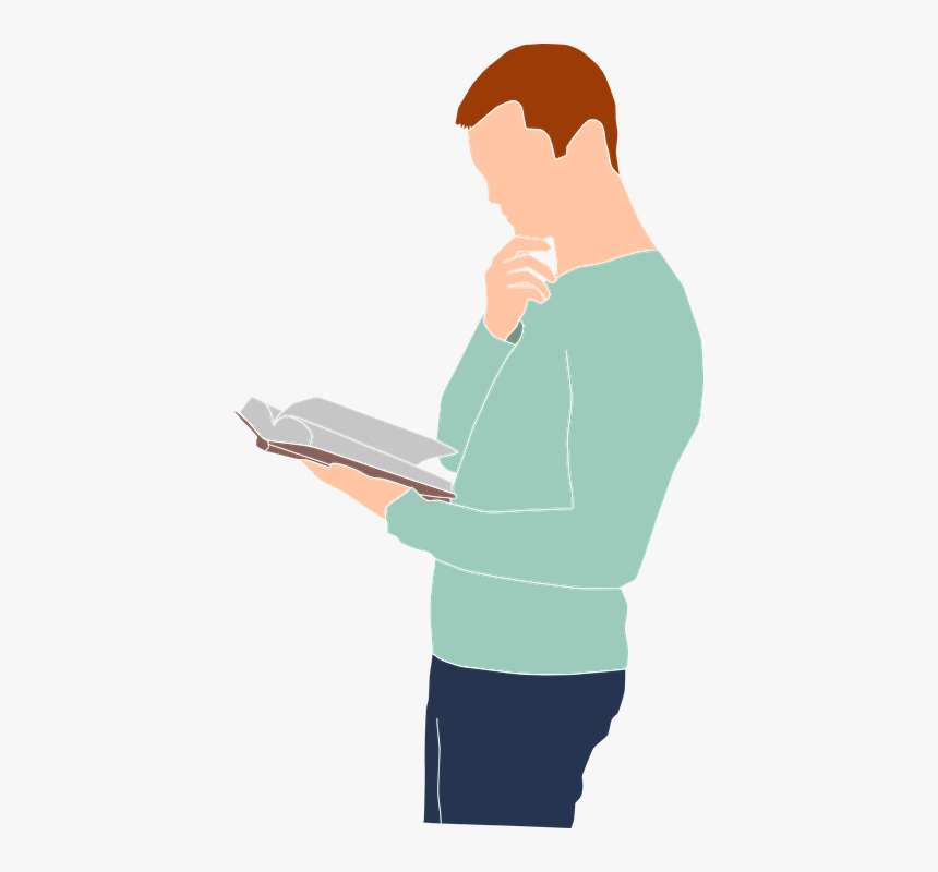 Transparent Studying Png - Men Holding A Book, Png Download ...