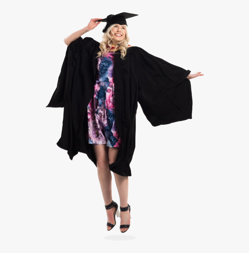 Picture Of A Happy Graduate Jumping And Celebrating - Graduation Attire ...