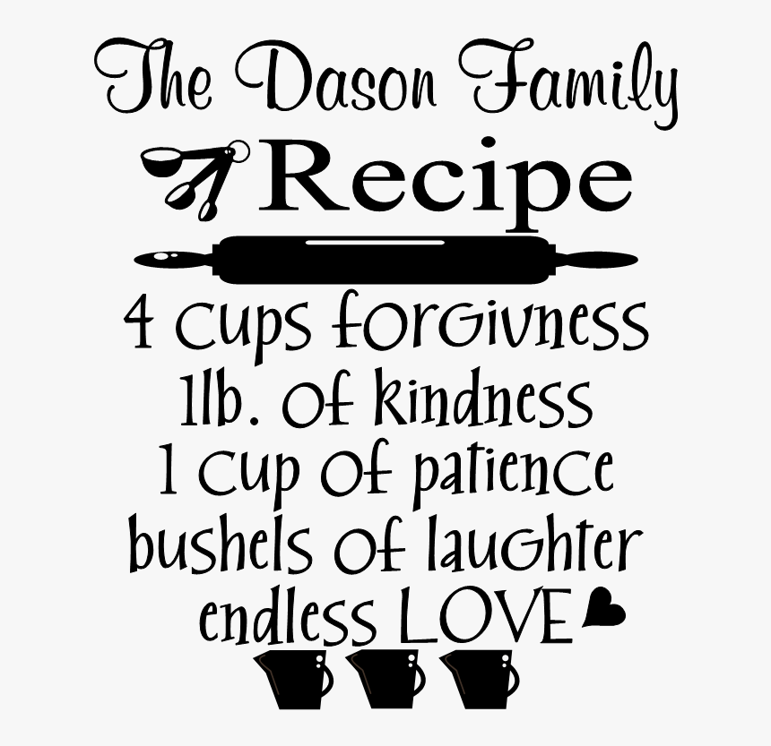 Yummy Recipe Word Decal