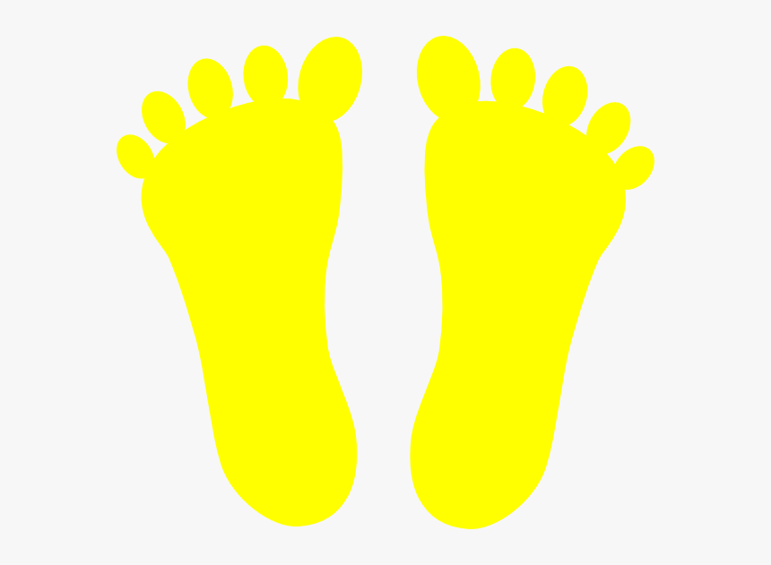 Footsteps Clipart - Baby Footprints Yellow Background, HD Png Download ...