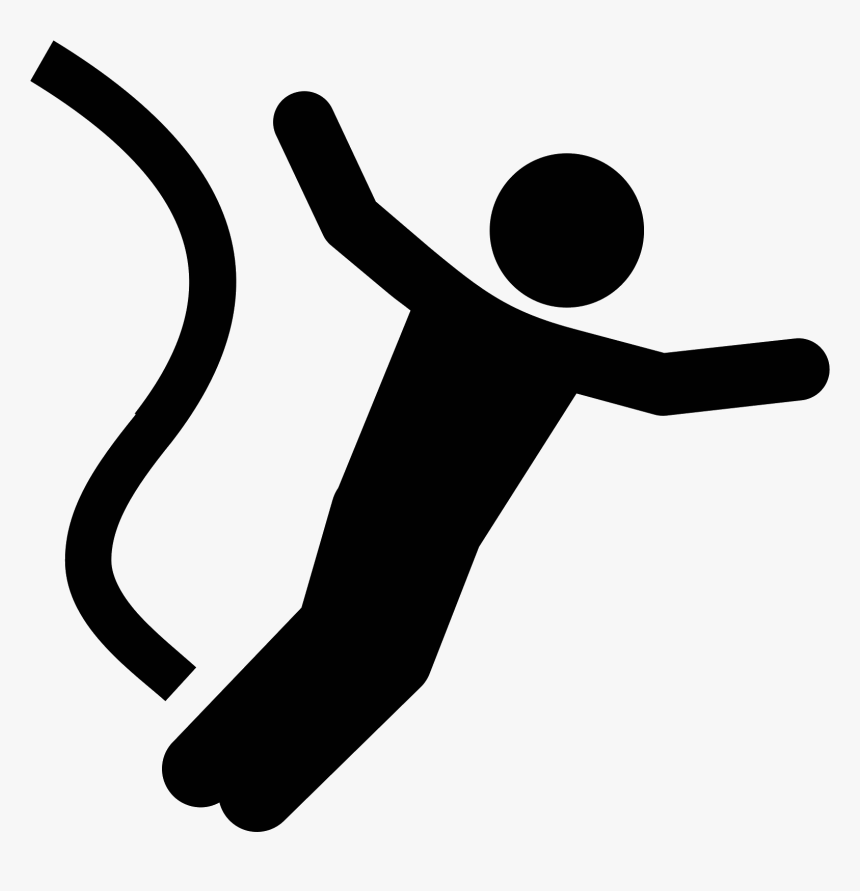 The Bungee Jumping Icon Is A Icon With A Person Falling - Bungee Jump ...