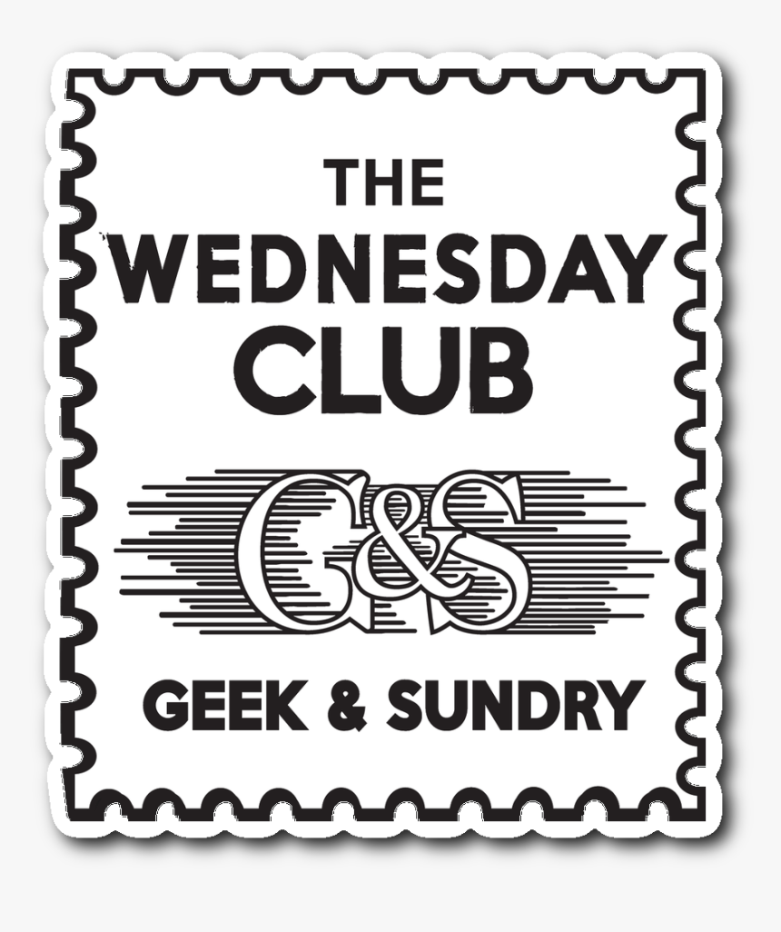The Wednesday Club Vinyl Sticker - Geek And Sundry The Wednesday Club ...