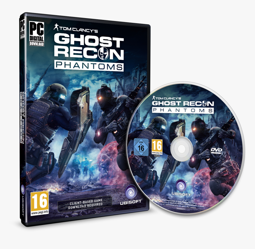 Grp Pc 3d Dvd Uk - Ghost Recon Phantoms Pc Cover, HD Png Download ...