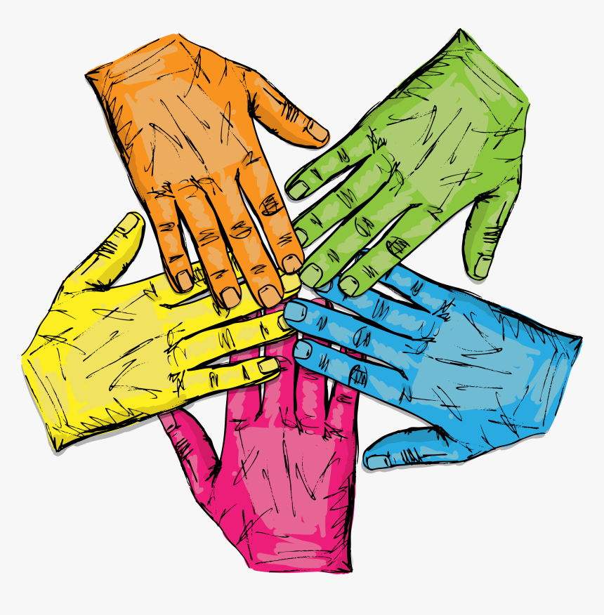 Colorful Group Of Hands Isolated On White Vector Illustration - Hand ...