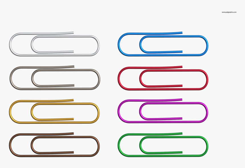 Colored Paper Clip Transparent Background, HD Png Download ...