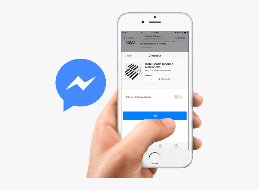 Facebook Messenger Iphone Transparent, HD Png Download , Transparent ...