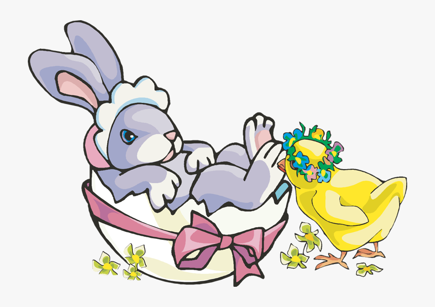 Easter 2014 Clip Art - Bunny And Chick Clip Art, HD Png Download ...