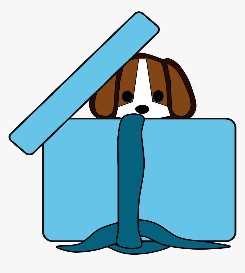 Download Puppy In A Box Clipart Beagle Puppy Clip Art - Dog Under The ...