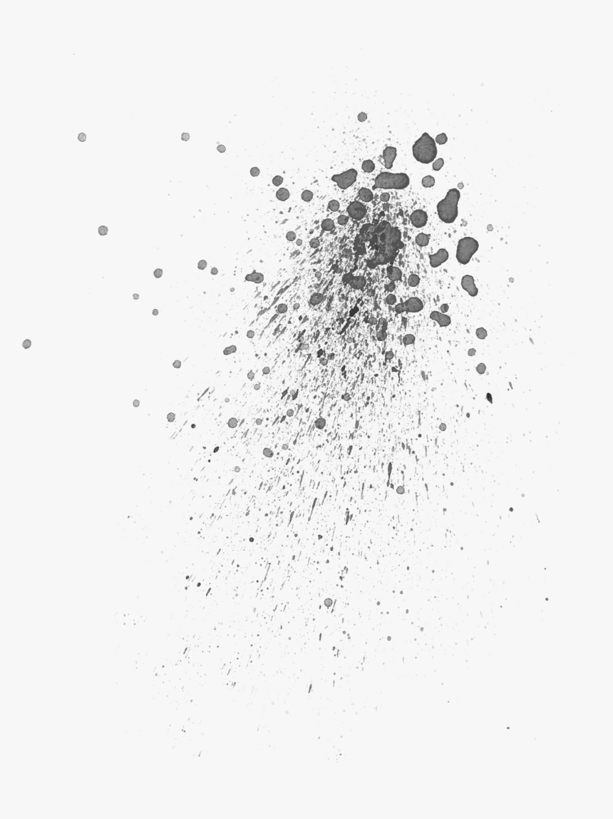 Watercolour Splash Transparent Black , Png Download - Grey Watercolor ...