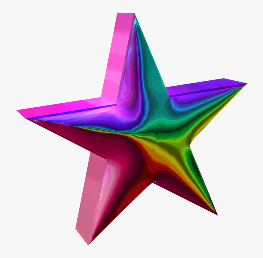 3d Rainbow Star 12 - 3d Star Logo Png, Transparent Png , Transparent ...