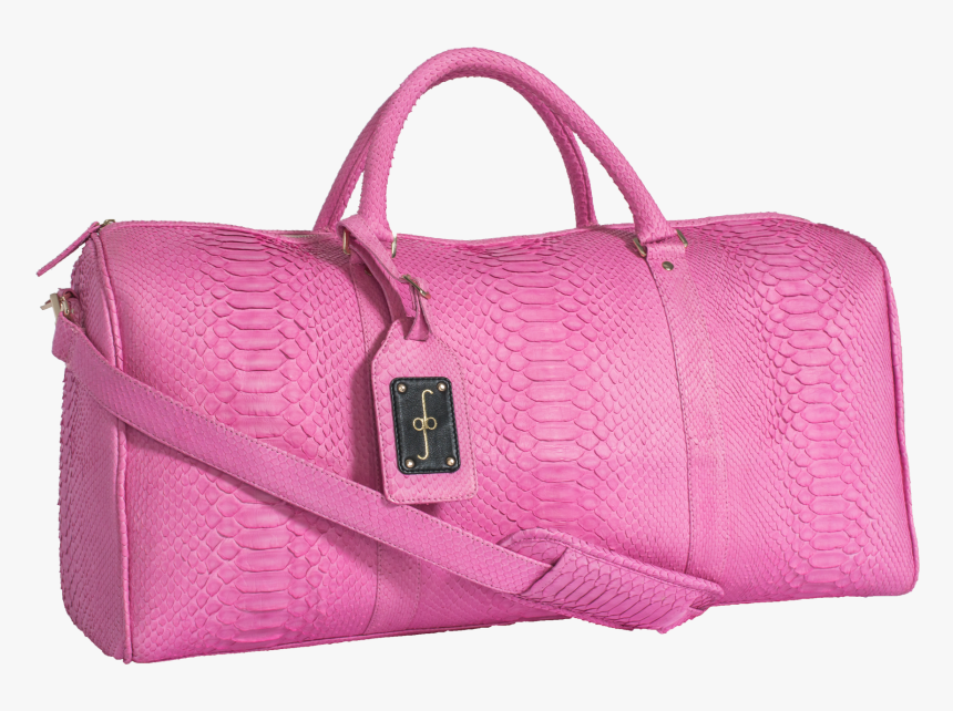 Duffel Bag - Pink Python - Handbag - Pink Duffle Bag Png, Transparent ...