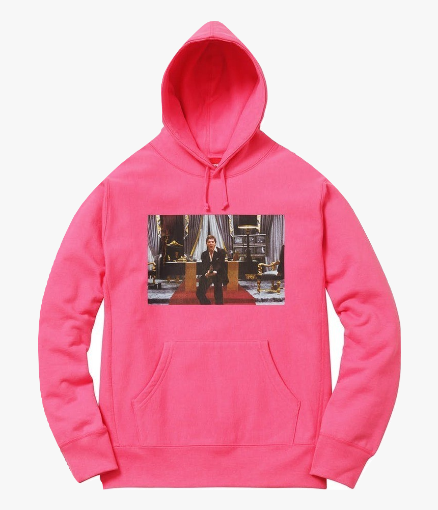 Supreme Scarface Pink Hoodie, HD Png Download , Transparent Png Image ...
