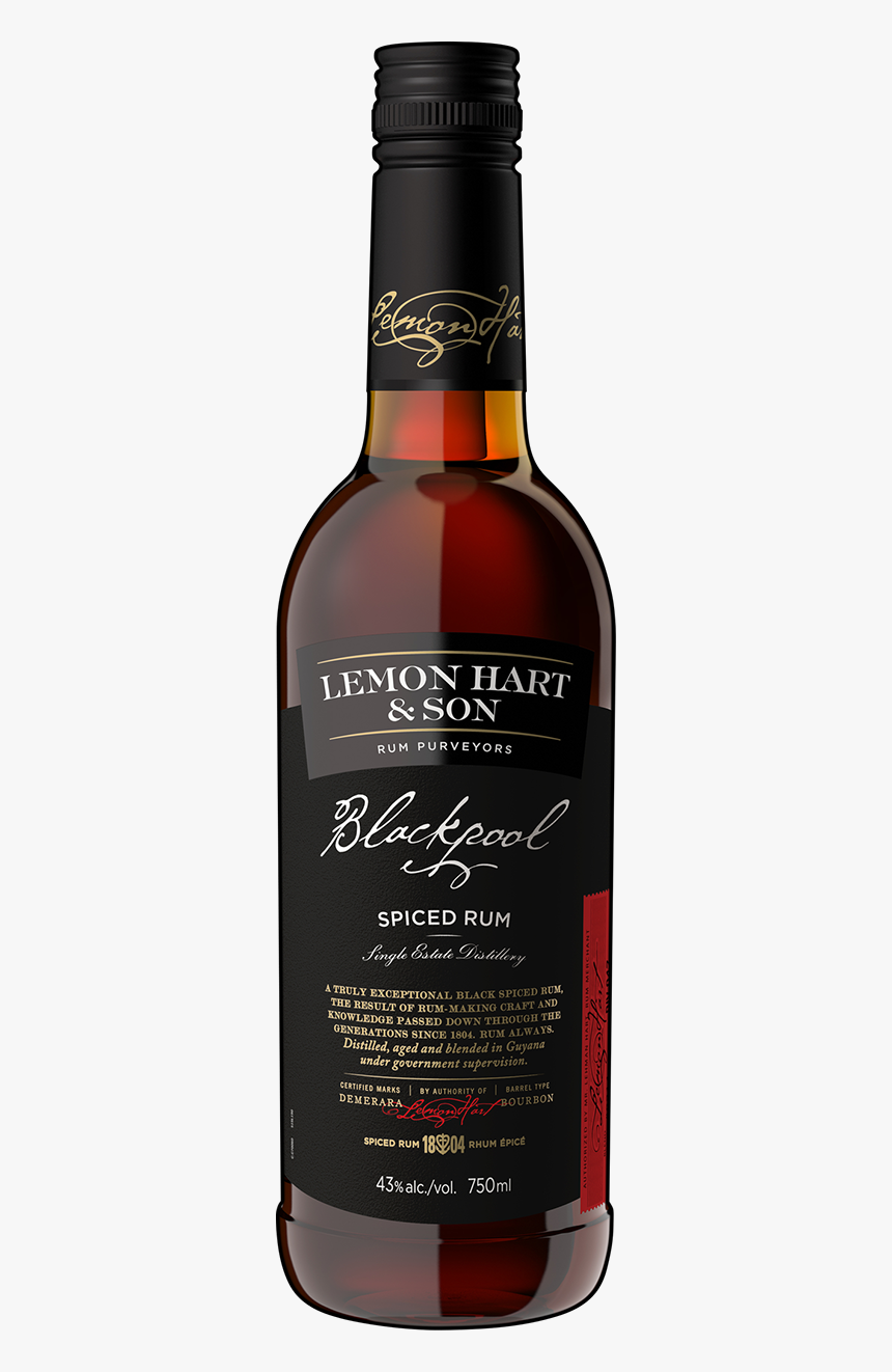 Rum Bottle Png - Lemon Hart Blackpool Spiced Rum, Transparent Png ...