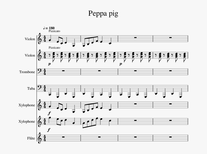 Transparent Peppa Pig Png Images - Peppa Pig Cello Sheet Music, Png ...
