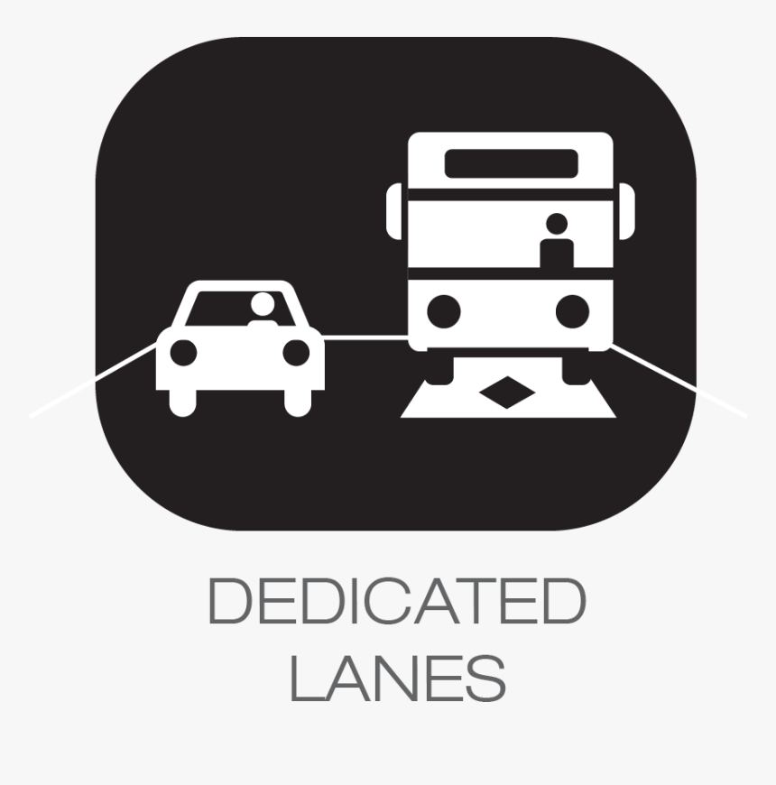 Dedicated Lanes Icon - Bus Rapid Transit Icon, HD Png Download ...