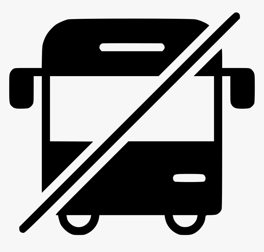 No Bus Public Vehicle Traffic Wagon Conveyance - No Bus Icon Png ...