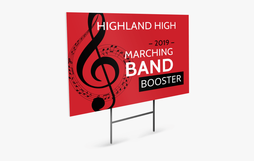 Marching Band Yard Sign Template Preview - Graphic Design, HD Png ...