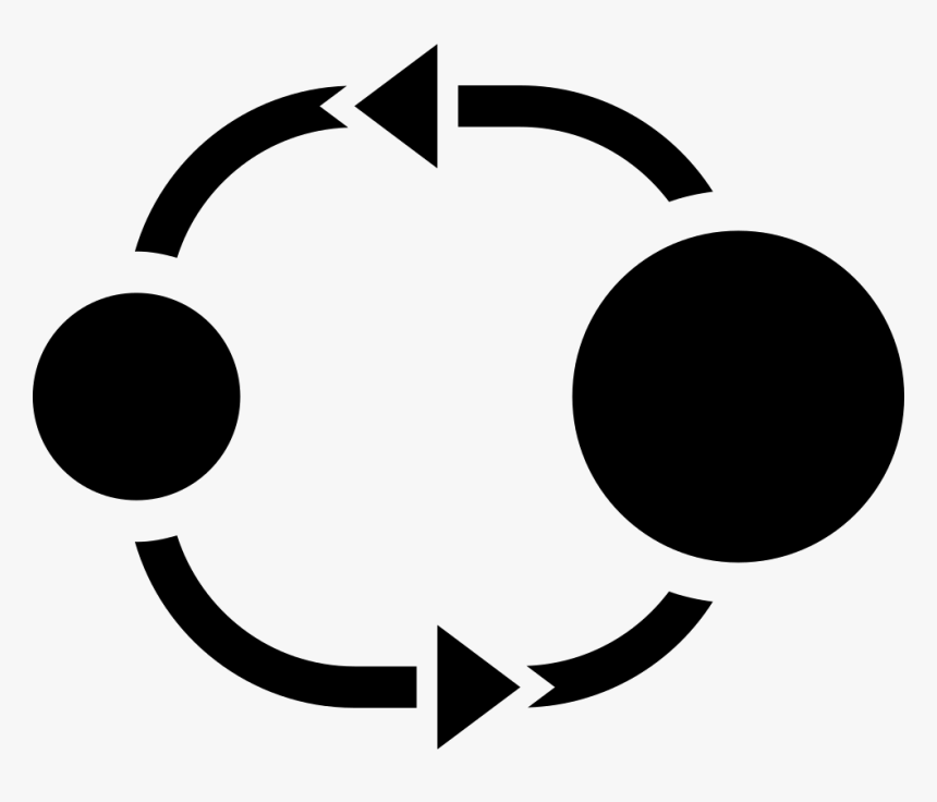 Circles Of Different Size And Connecting Curve Arrows - Different Icon ...
