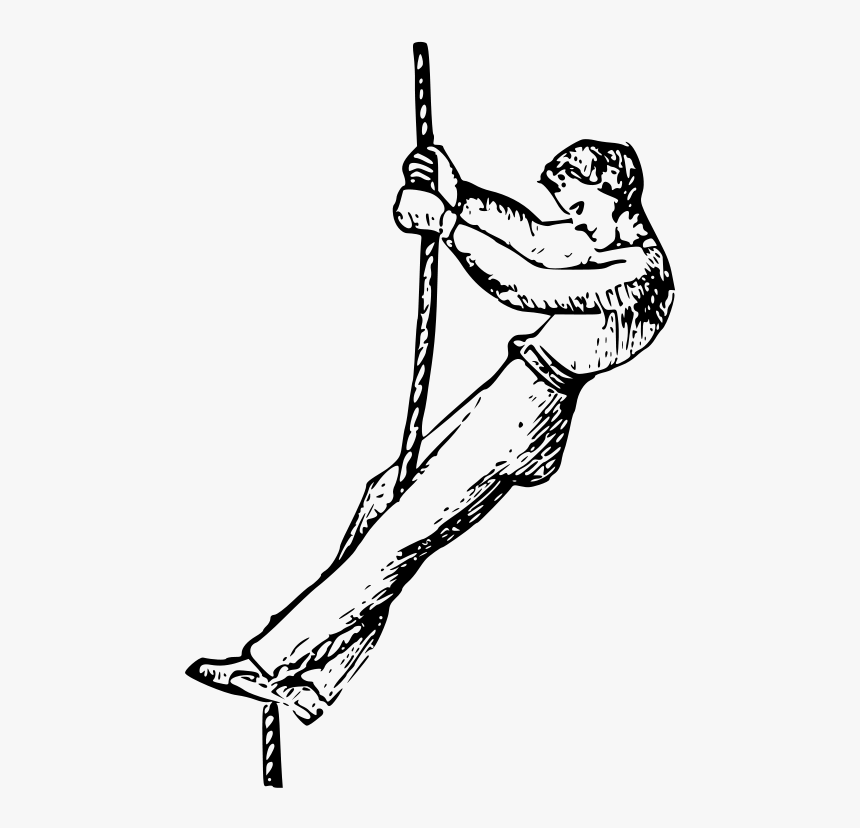 Climbing A Rope Clipart, HD Png Download , Transparent Png Image - PNGitem