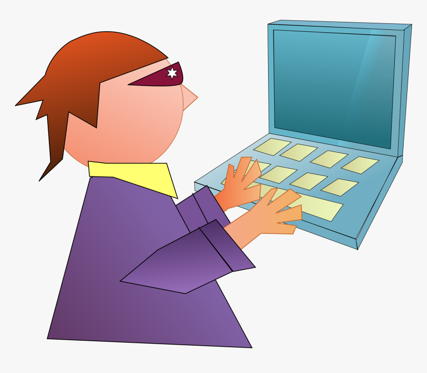Computer, Geek, Hacker, Lapto - Computer Genius Clipart, HD Png ...