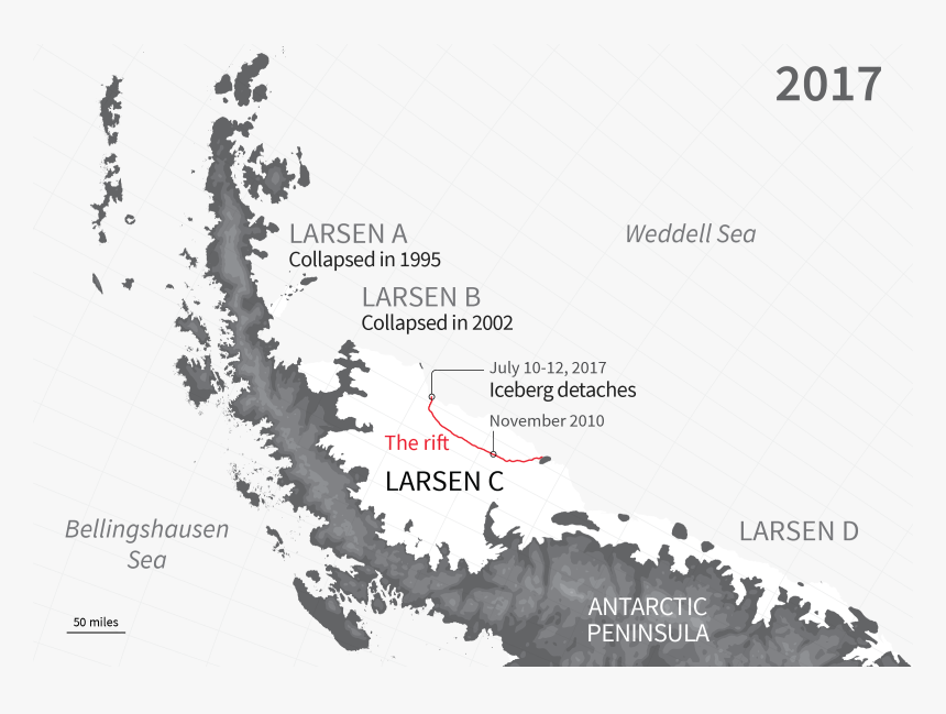Larsen C Ice Shelf Break, HD Png Download , Transparent Png Image - PNGitem