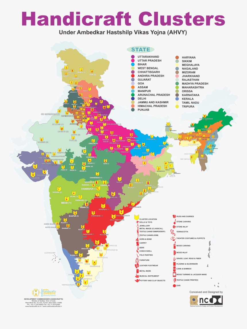Handicraft Map Of India, HD Png Download , Transparent Png Image - PNGitem