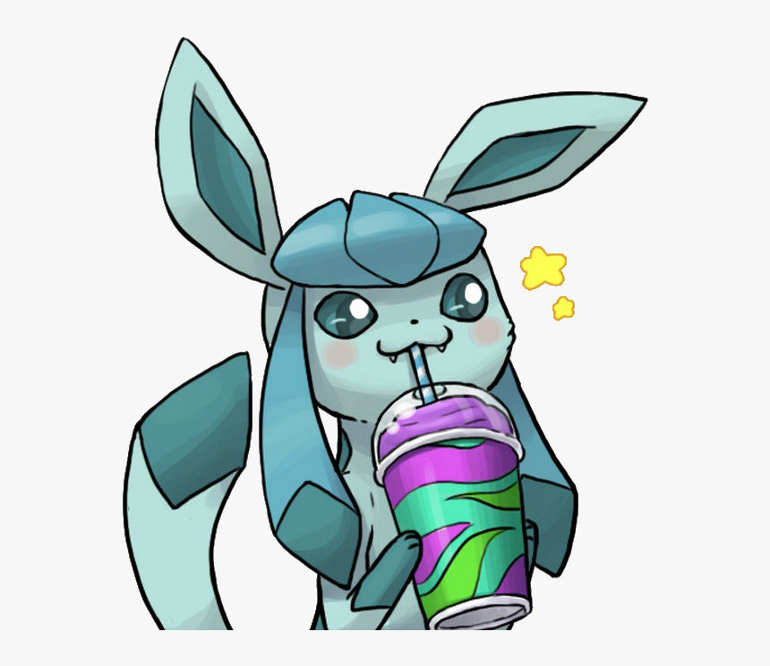 Glaceon Drinking A Slushie, HD Png Download , Transparent Png Image ...