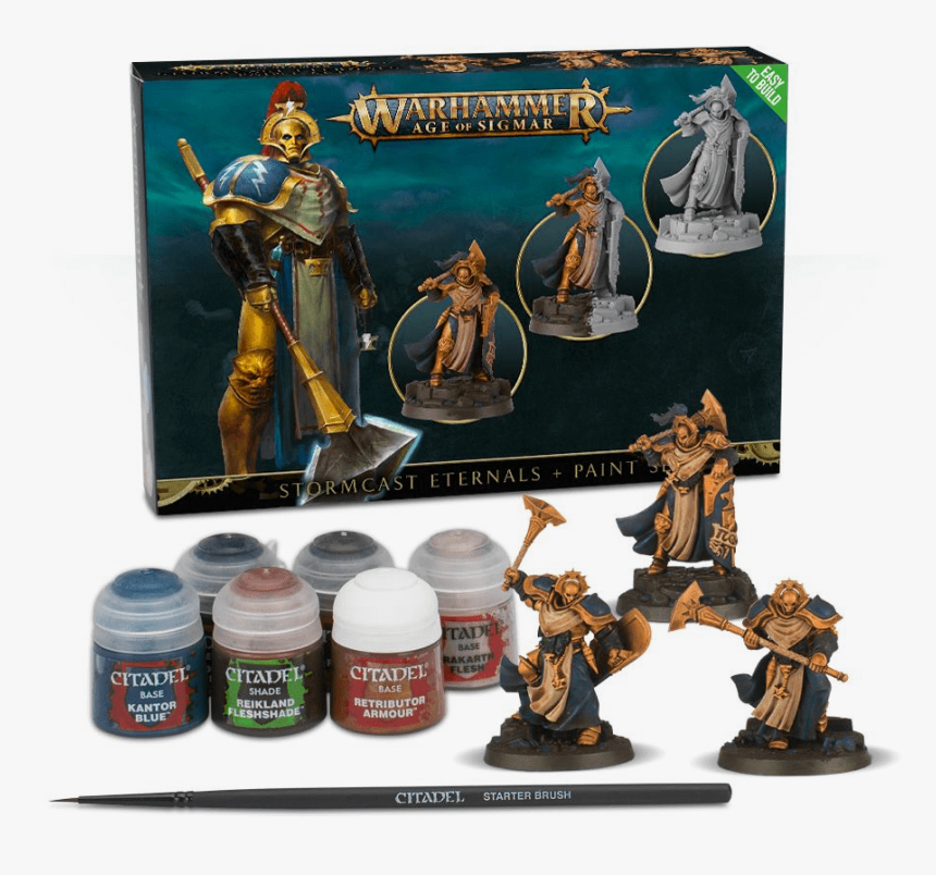 Warhammer Age Of Sigmar Stormcast Eternals Paint Set, HD Png Download ...