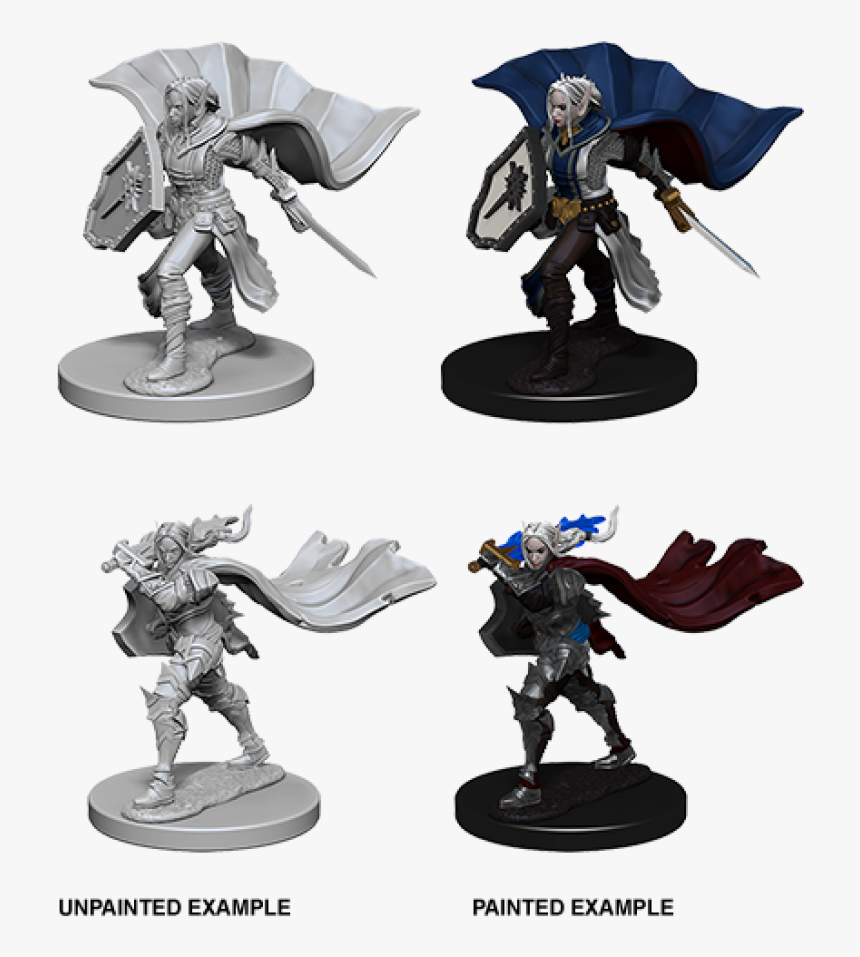 Elf Male Paladin - Female Elf Paladin Miniature, HD Png Download ...