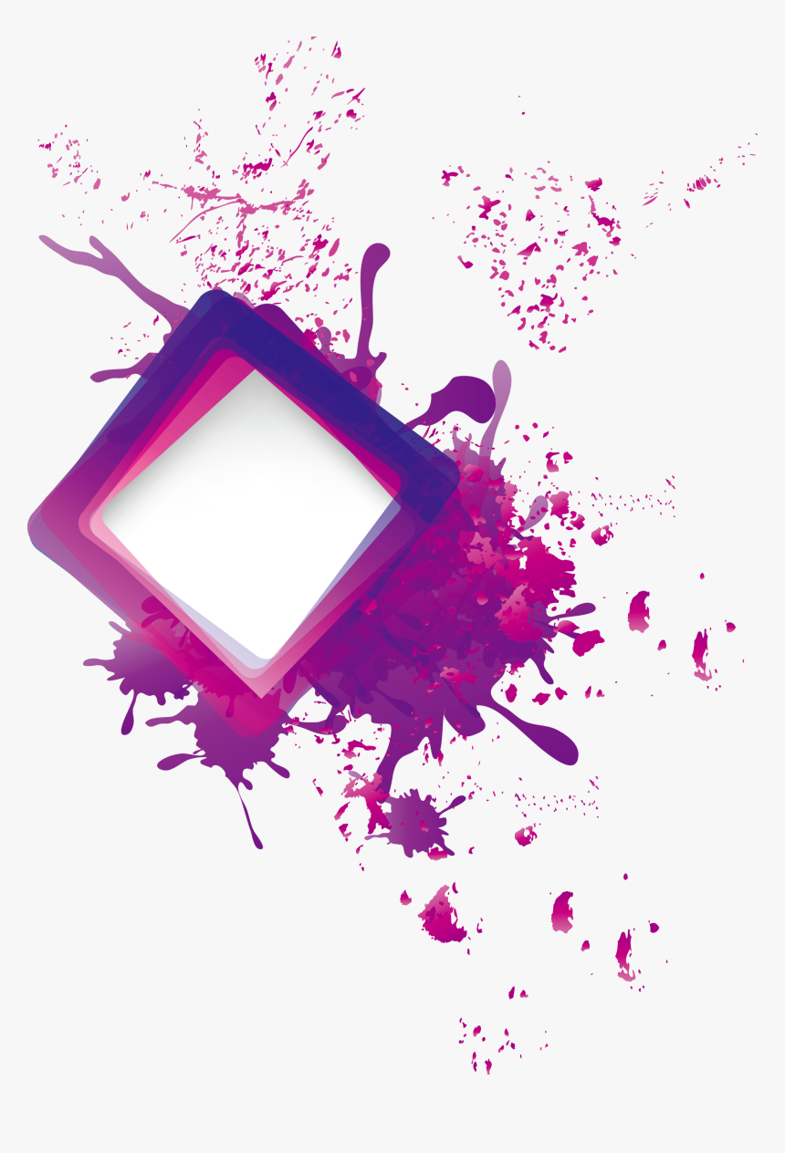 Transparent Ink Splash Png - 3d Photo Frame Png, Png Download ...