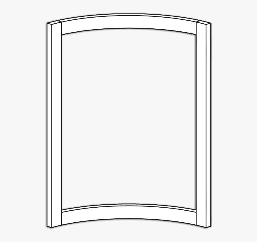 Ff100 Concave-curved Face Frame Configuration - Metal, HD Png Download ...