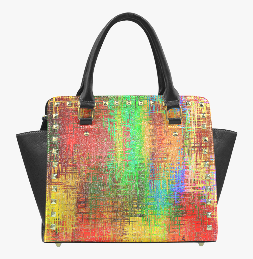 Color Blast Rivet Shoulder Handbag - Handbag, HD Png Download ...