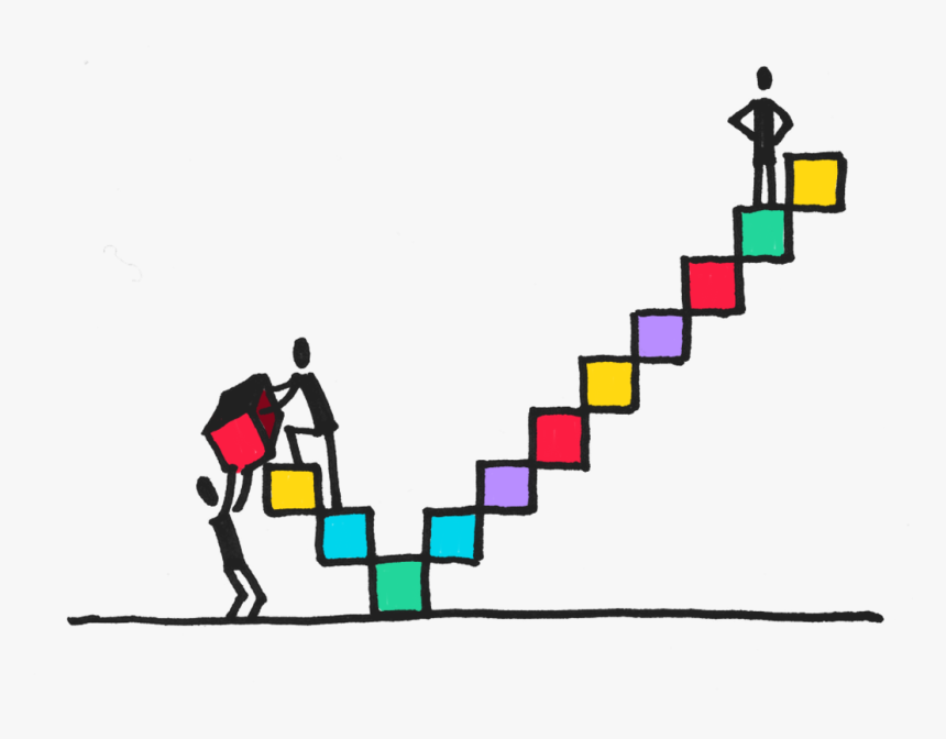 Stick Figures Building A Tick From Small Boxes, HD Png Download ...