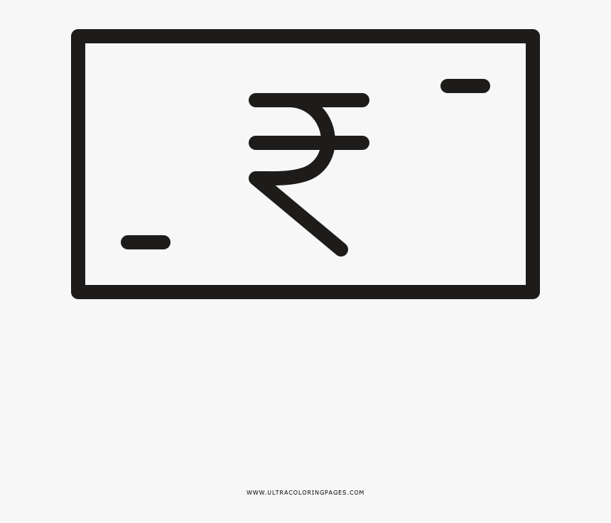 Rupee Coloring Page - Parallel, HD Png Download , Transparent Png Image ...
