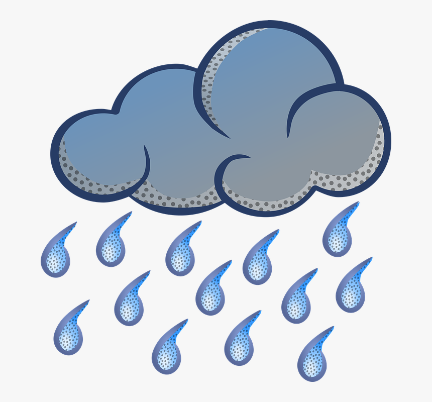 Rain Drawing Clip Art - Rainy Clipart, HD Png Download , Transparent Png Image - PNGitem