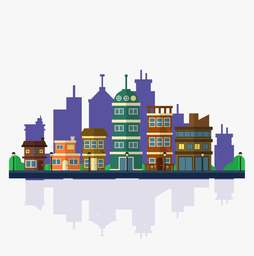 Vector Hd Building - Buildings In Back Ground, HD Png Download ...