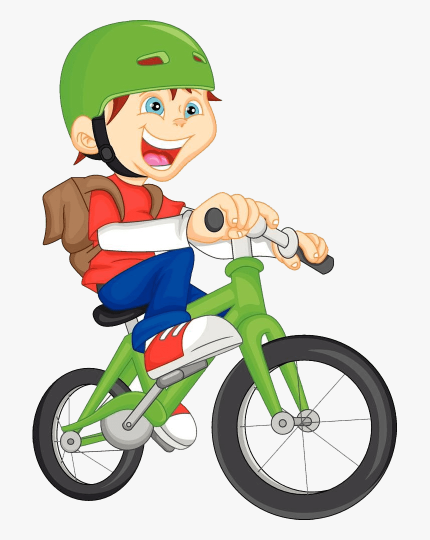 Boy Riding A Bicycle, HD Png Download , Transparent Png Image - PNGitem