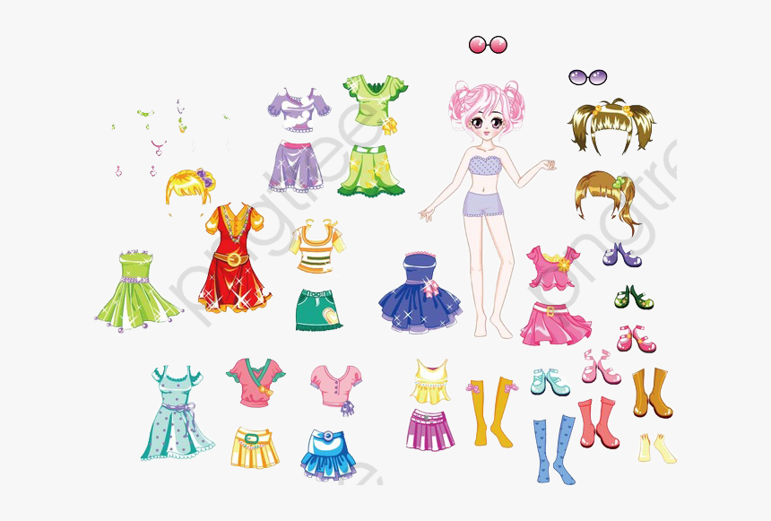 Cute Little Girl Dress Up, Cute Clipart, Dress Up,, HD Png Download ...