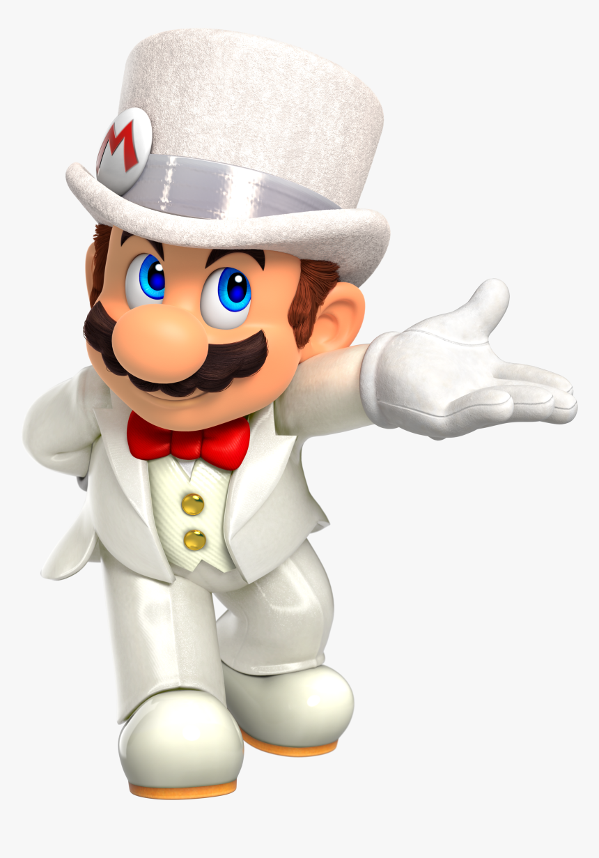 Transparent Mario Hat Png - Super Mario Odyssey Wedding Mario, Png ...